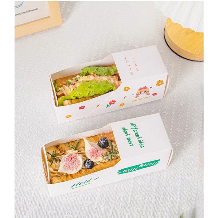 💥READY STOCK💥Creative Bread Paper Bag Cake Sandwich Box Breakfast ...