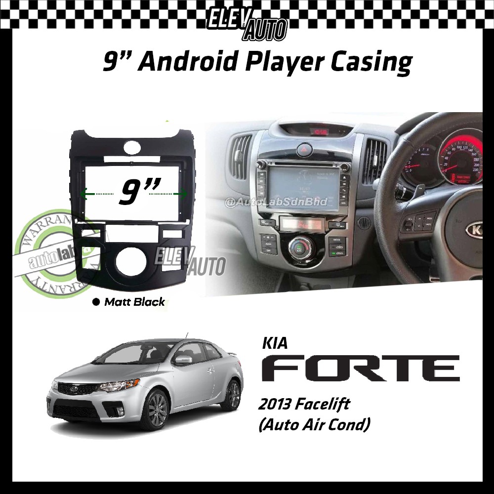 Kia Forte Coupe 2010-2013 Android Player Casing 9" with Player Socket ...