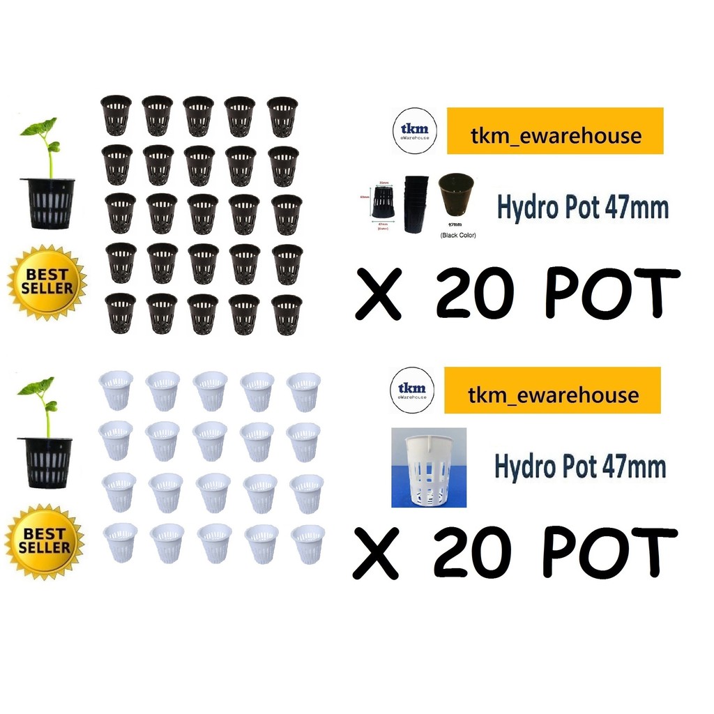 [Fertigasi Hidroponik Sayur Daun Hydroponic] 20 NOS X 47mm Mesh Hydro ...