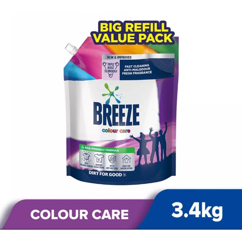 [NEW PROMO] Breeze Liquid Detergent Big Refill Value Pack (3.2kg/3.4kg ...