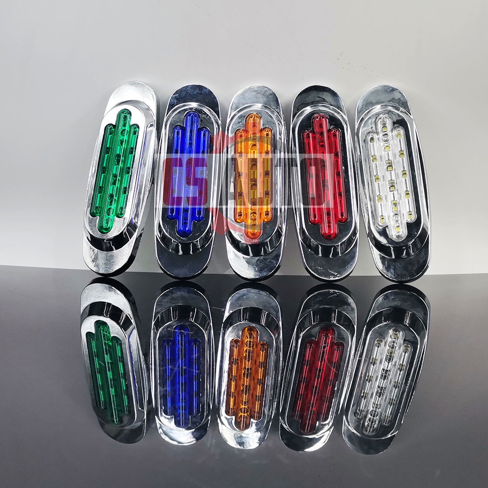 24V LED Lampu kecil Flashing Side Marker Lamp Bus Lorry Trailer Treler ...