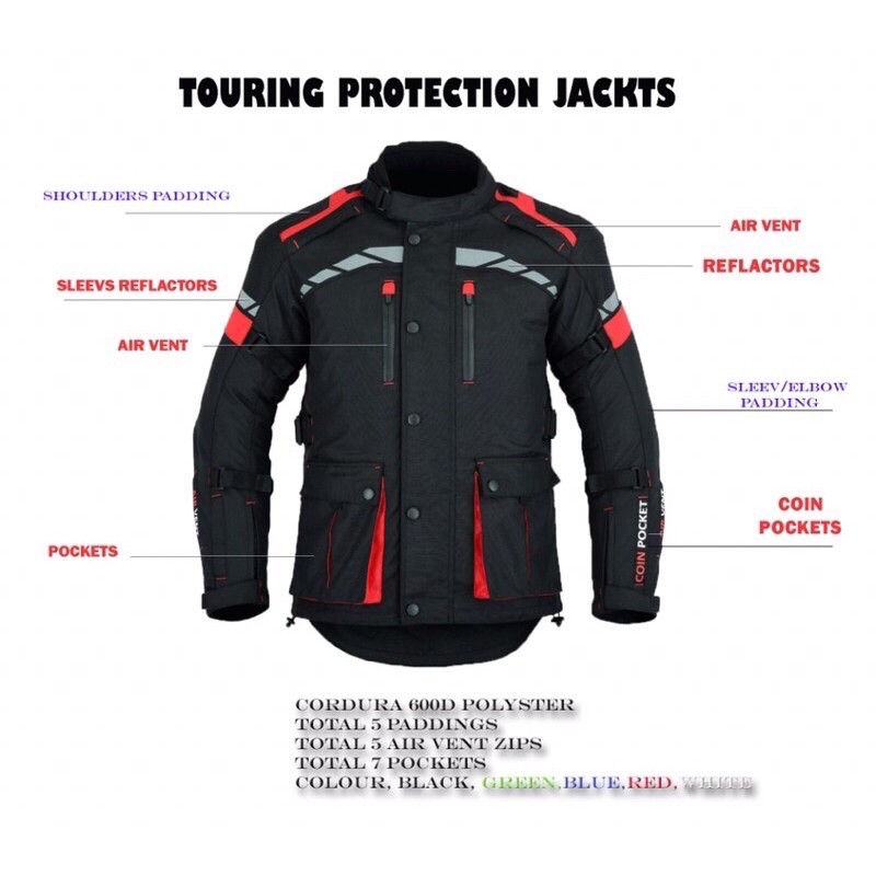 MOTORCYCLE TOURING MOTOR BIKER ARMORED MEN TOURING SAFETY WATERPROOF ...