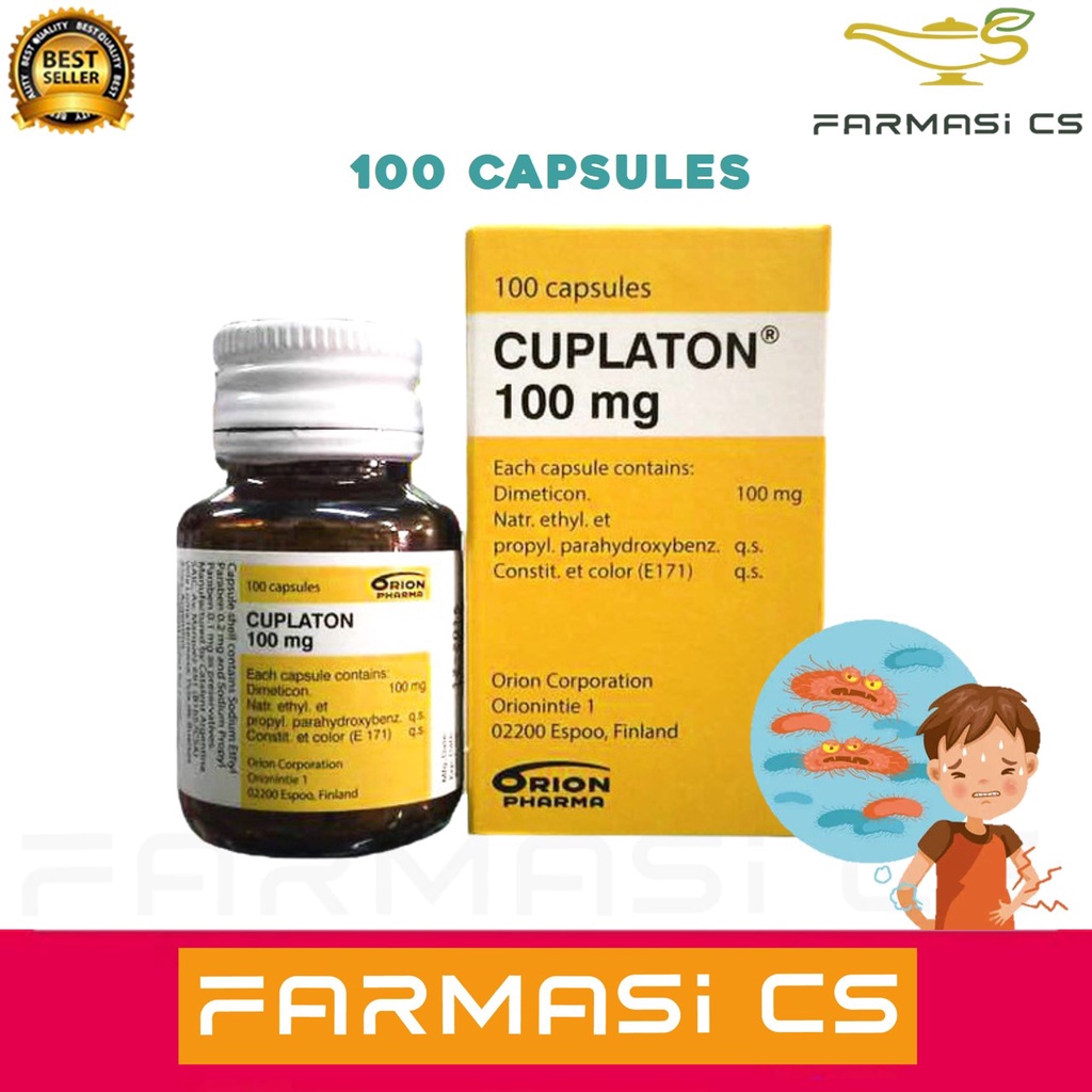 PROMO Cuplaton 100mg 100 Capsules EXP:11/2025 [ dimethicone , relieve ...