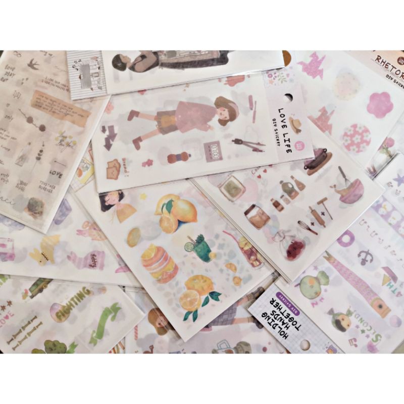 Die Cut Sticker Paper Texture 1 Set Have Have 6 Sheets 6 Pads | Shopee ...