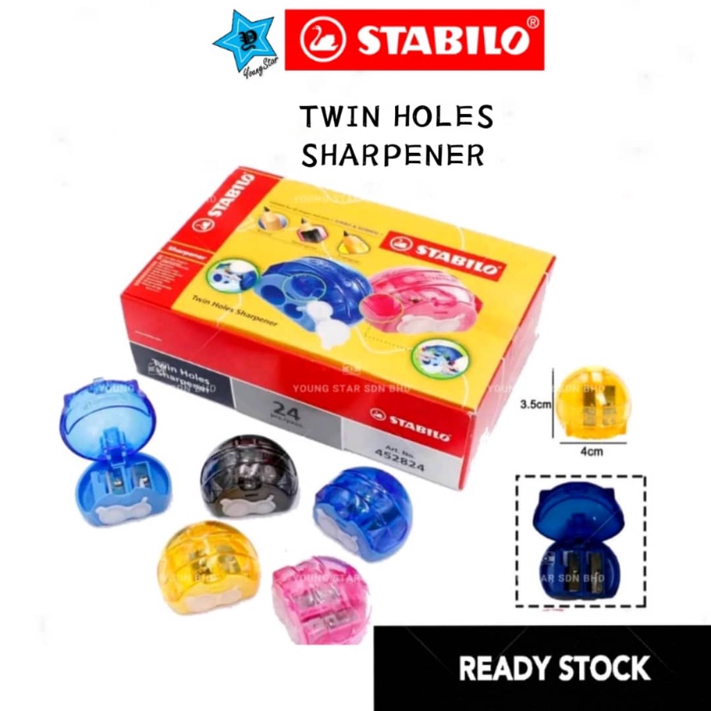 STABILO Twin Holes Sharpener (1pcs PRICE ) | Shopee Malaysia