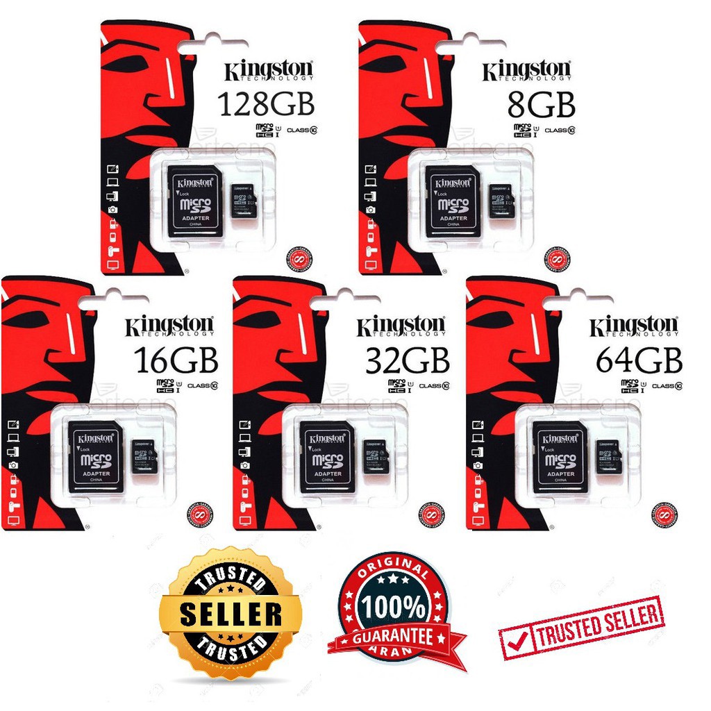 Kingston Micro SD Card 256GB /128GB / 64GB Memory Card 100MB/s Canvas Select Plus Class 10 ...