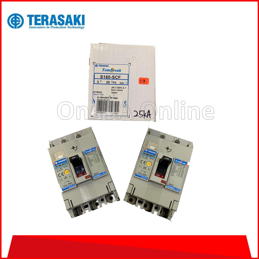 TERASAKI MCCB 3P 25KA 20A/30A/40A/50A/60A/75A/100A/125A(S160SCF-3P) | Shopee Malaysia