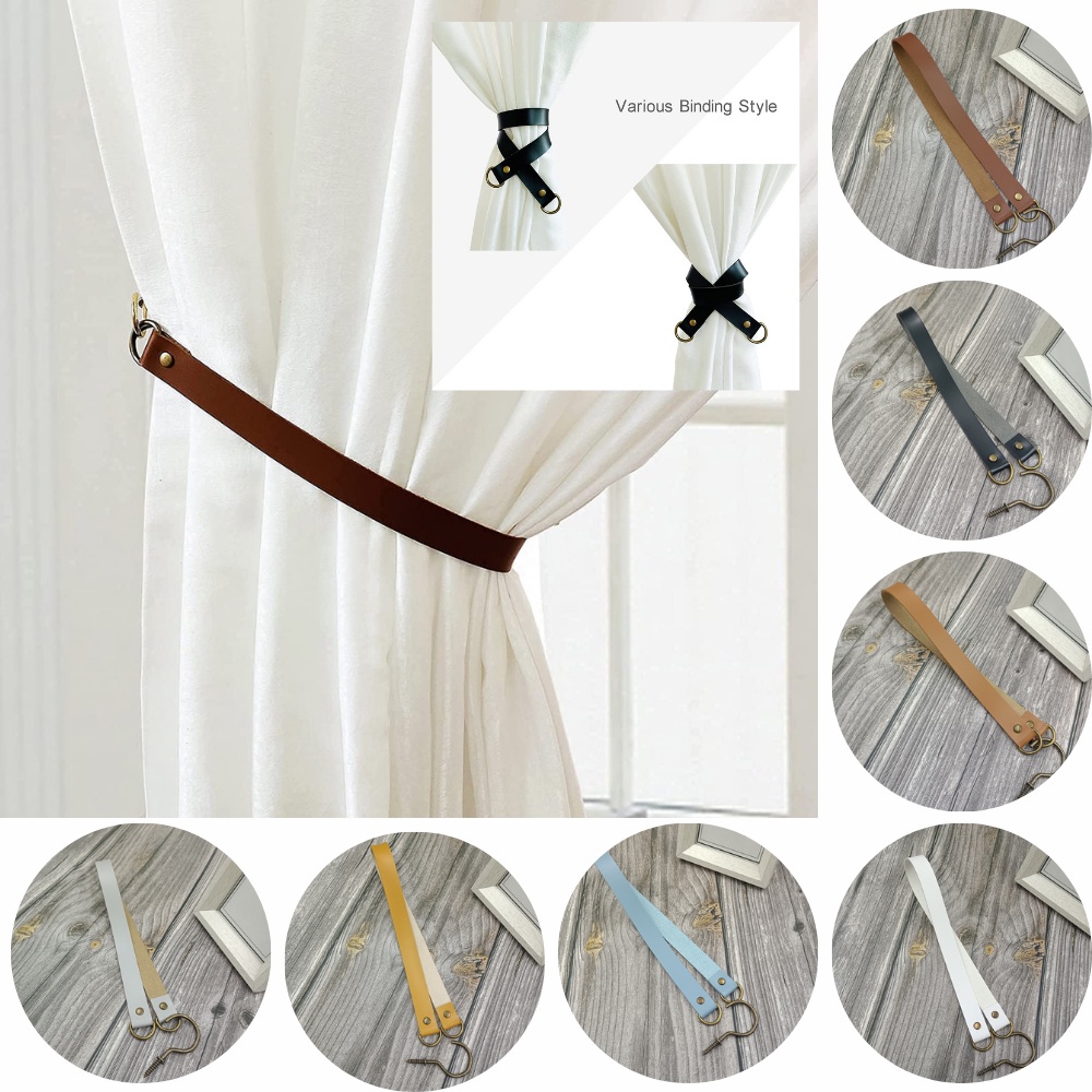 Leather Curtain Tiebacks / Tali Pengikat Langsir Kulit FREE Hook (Ikat ...