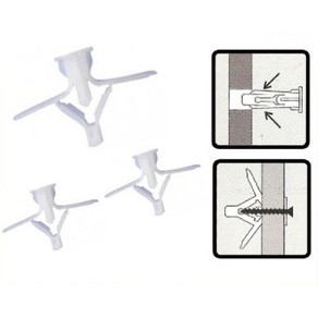 NYLON BUTTERFLY WALL PLUG / PARTITION WALL PLUG (10PCS) | Shopee Malaysia