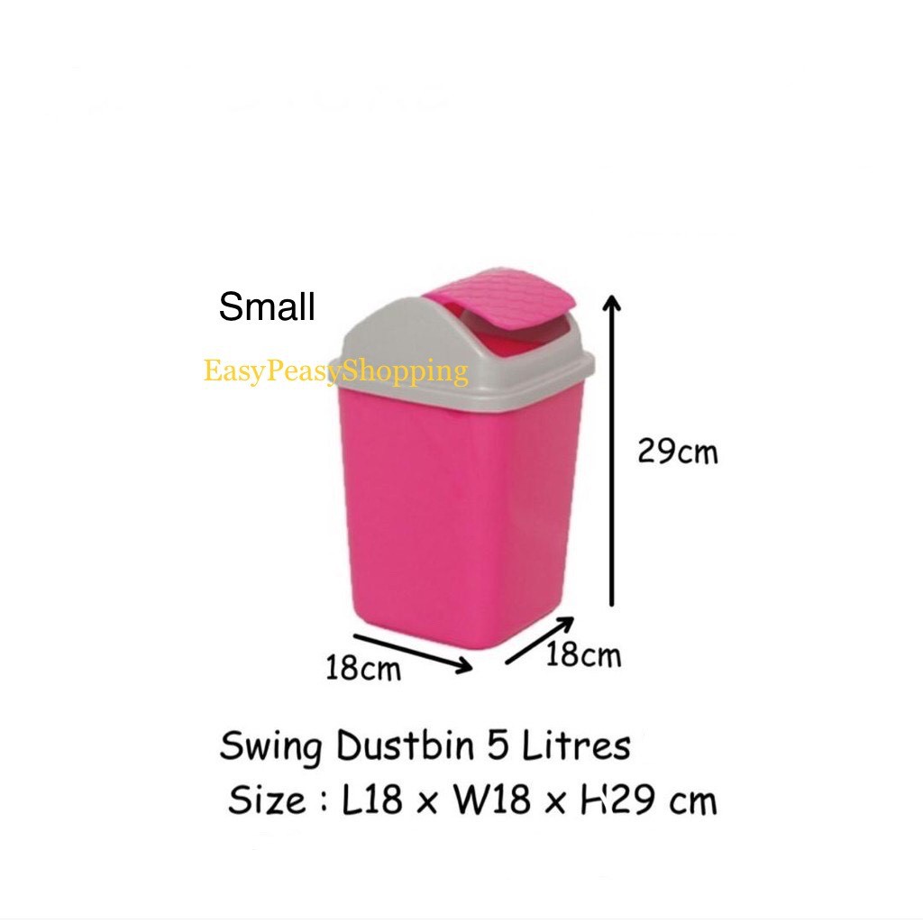 Swing Dustbin / Waste Bin / Tong Sampah Plastik / Rubbish Bin Plastic ...