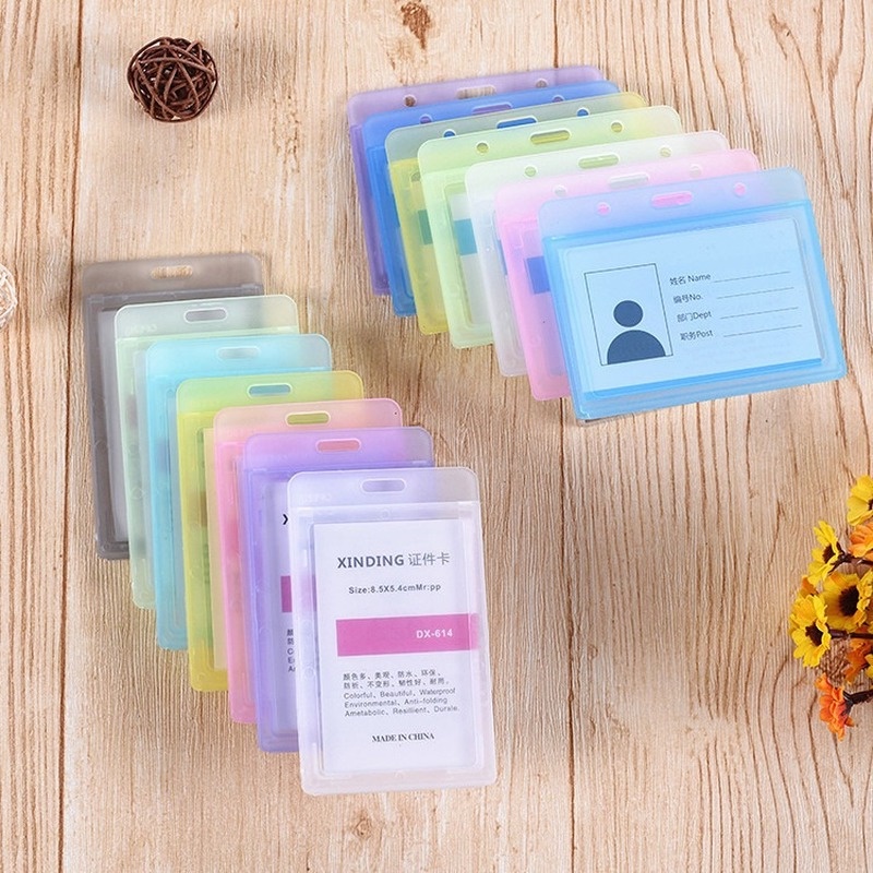 1PC Waterproof Student Bus Card Holder Case Transparent Frosted PVC ...