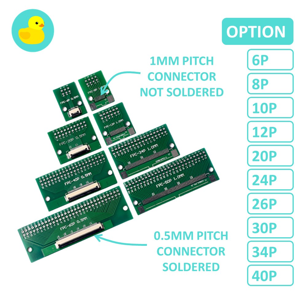FFC FPC Flexible Flat Cable Connector 0.5mm / 1mm To DIP Through Hole ...