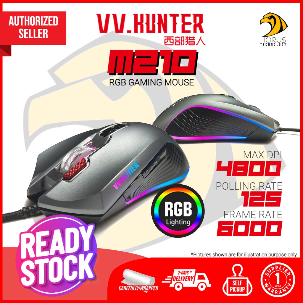 VV.HUNTER M210 RGB Honeycomb Design Gaming Mouse | Shopee Malaysia