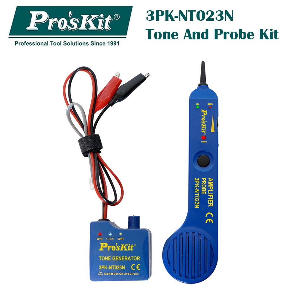 Pro'sKit 3PK-NT023N Tone And Probe Kit Amplifier Probe & Tone Generator ...