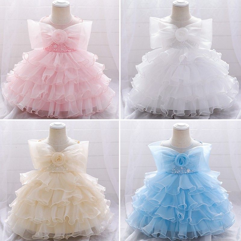 🔥 OFFER 🔥 Gaun Budak Perempuan Kembang Newborn White Baptism Dress 2 1 ...