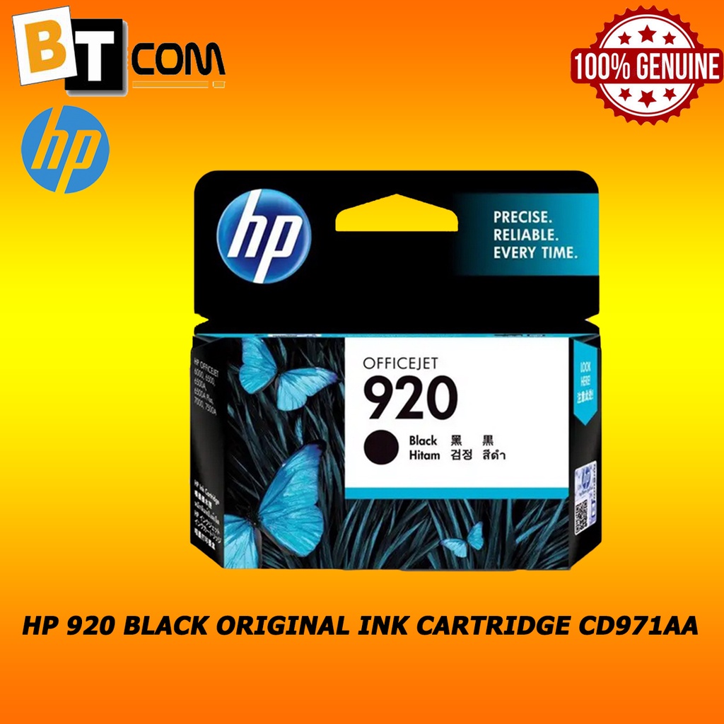 HP 920 Black Original Ink Cartridge CD971AA (EXPIRED INK)(NO PAPER BOX ...