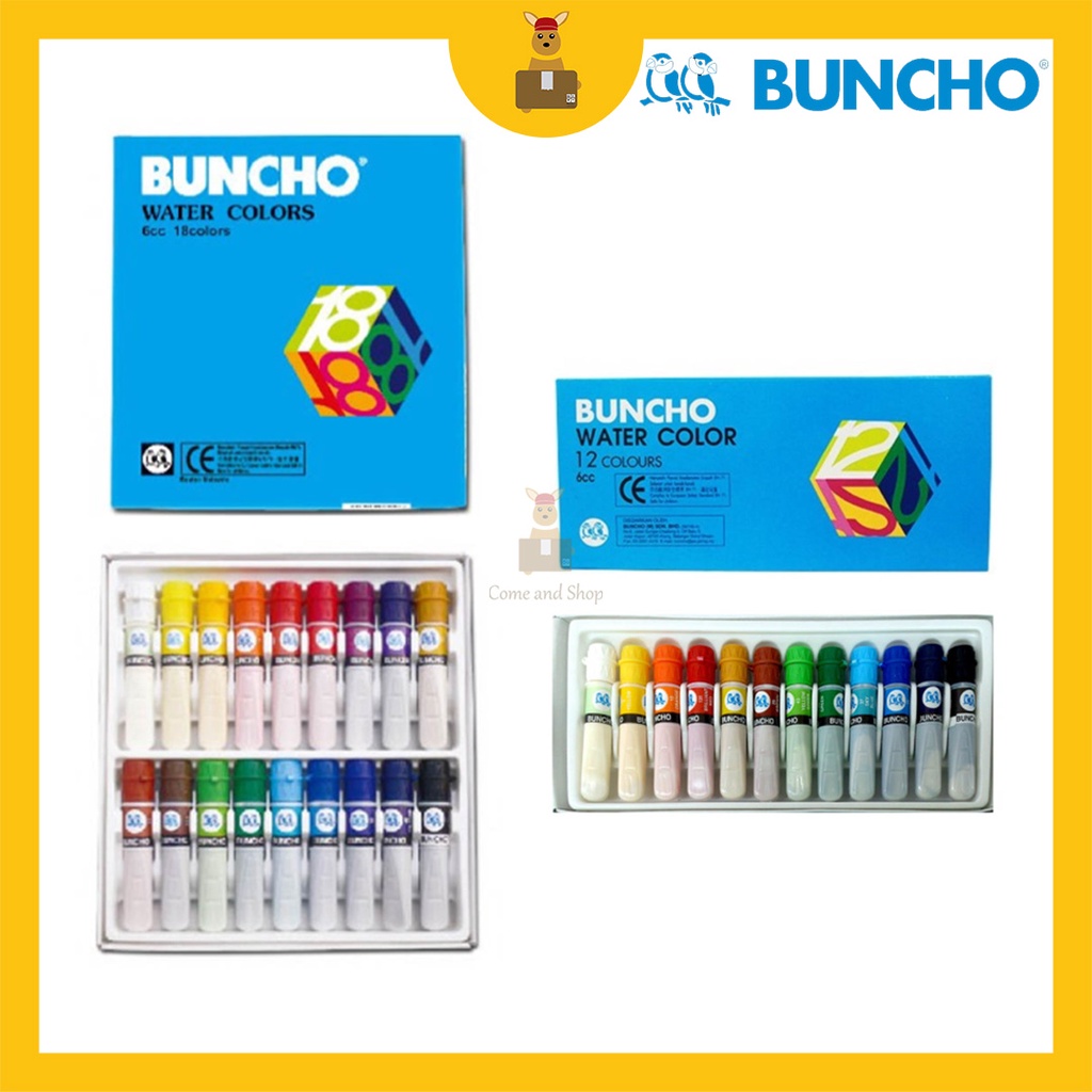 Buncho Water Color 12 Colours / 18 Colours 6cc | Shopee Malaysia