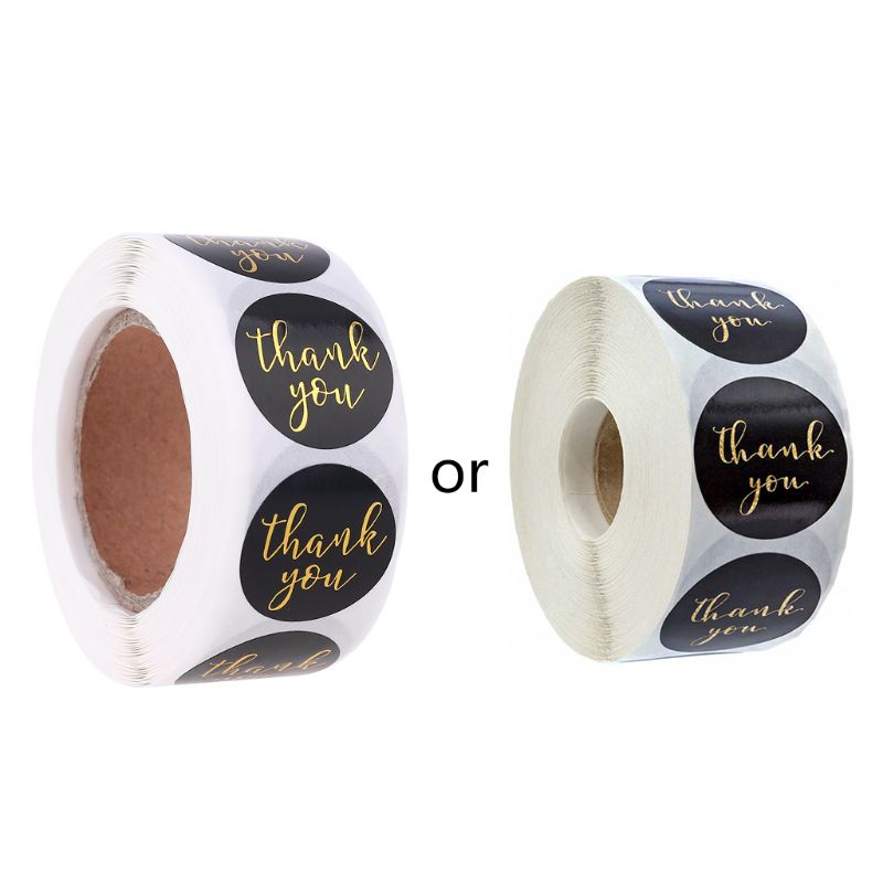 JJ* 500pcs Round Thank You Stickers Seal Labels Wedding Party ...