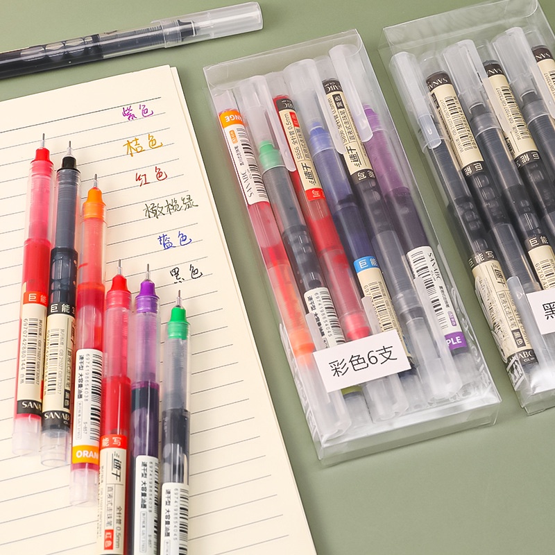 Straight Liquid Ball Pen Special Color for Students to Take Notes Fast ...
