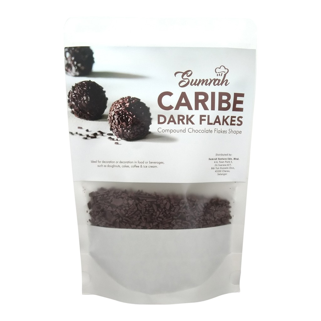 Caribe Dark Flakes, Compound Chocolate Flakes Shape (250g) | Shopee ...