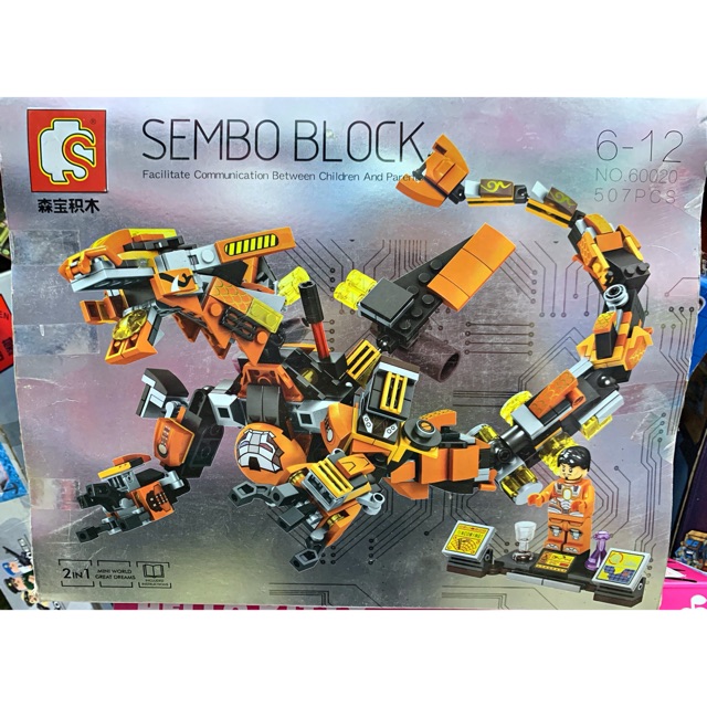 Sembo BLOCK_ Lego heroes Assembling ROBOT+FIGHTING DRAGON 2in1 (507 ...