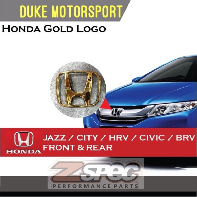 Honda Gold Emblem Logo Civic es fl fb fd fc City gm5 gm6 HRV fl Jazz gd ...