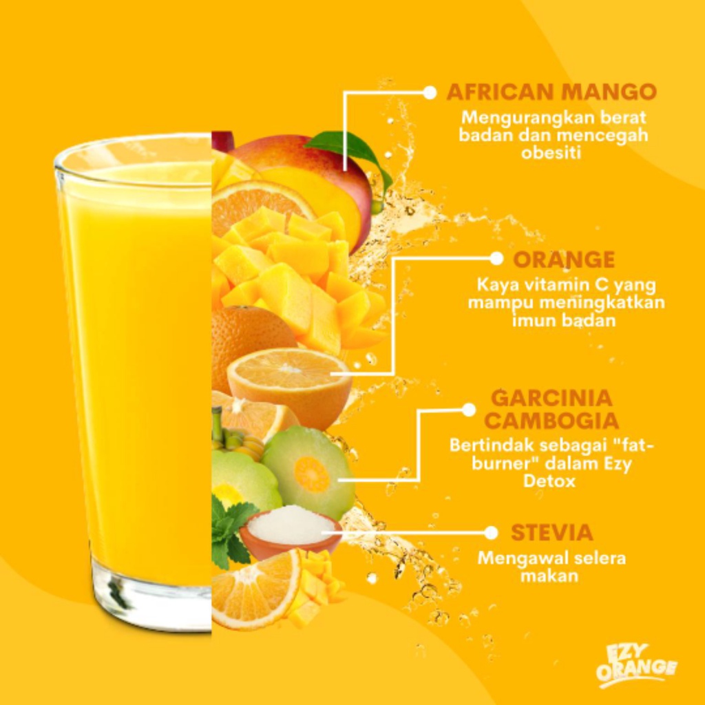 EZY ORANGE Detox Fibre | Free Gift Shaker | Fat Burner Weightloss ...