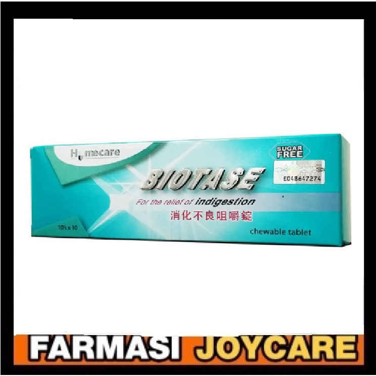 Homecare Biotase Enzymatic Digestant Chewable Tablet 10's (Exp : May ...