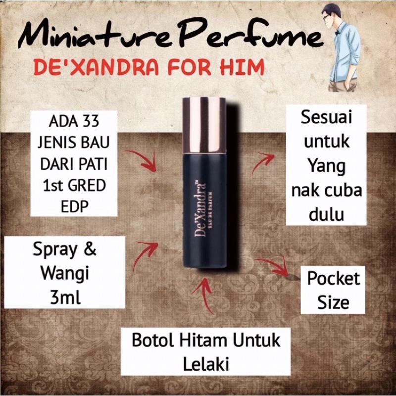 DEXANDRA 3ML (For Him)💥READY STOK💥 | Shopee Malaysia
