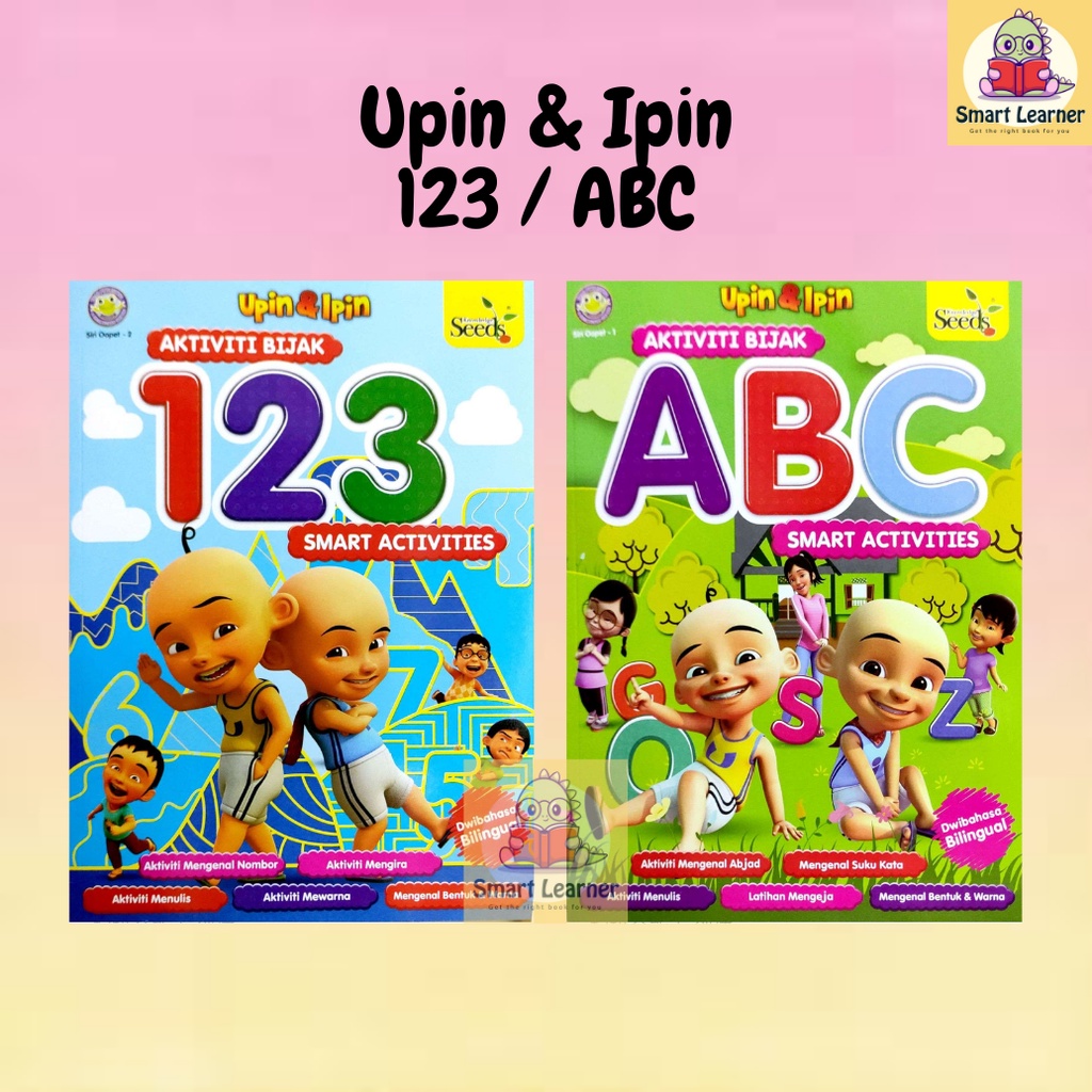 [SB] Upin & Ipin Aktiviti Bijak ABC / Tulis 123 / belajar menulis ...