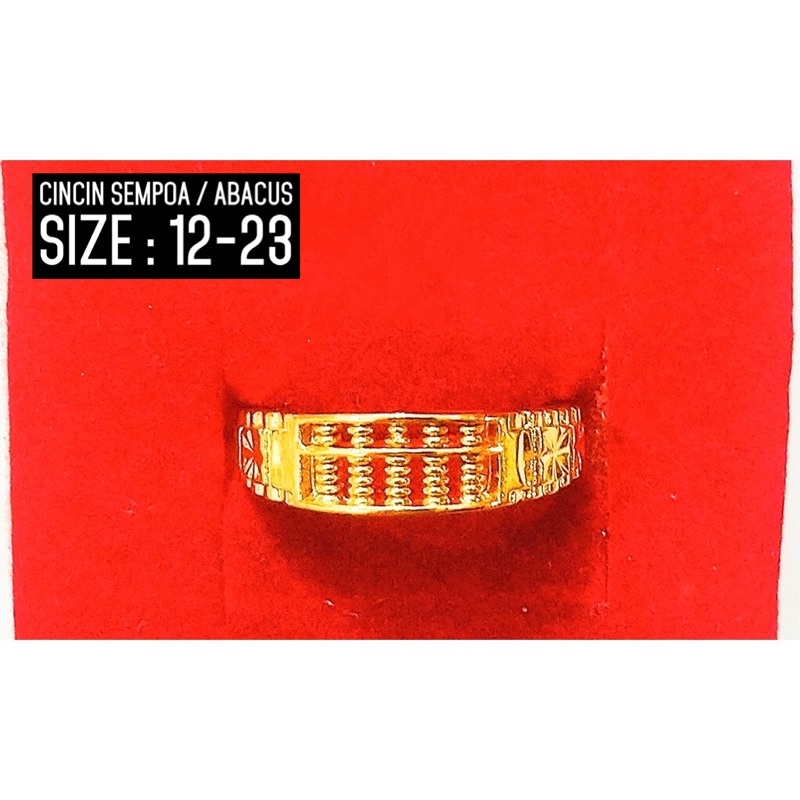 Cincin Sempoa Bulat Premium Quality C0P 9I6🌿Emas Korea Bangkok Sadur ...
