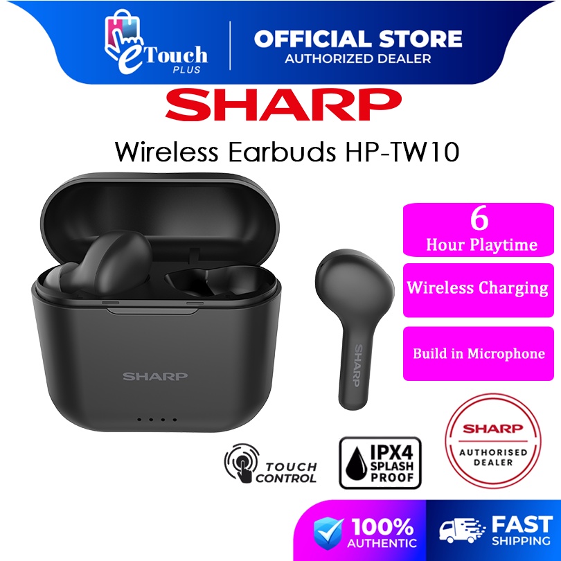 SHARP Wireless Charging Touch Control Earbuds built in Mic (2PCS) for ...