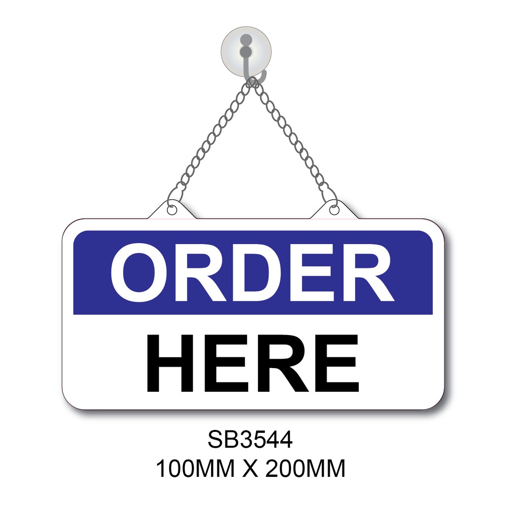 PLEASE ORDER & PAY HERE, ORDER HER, SOLD OUT, TAKE AWAY SIGN BOARD WITH ...