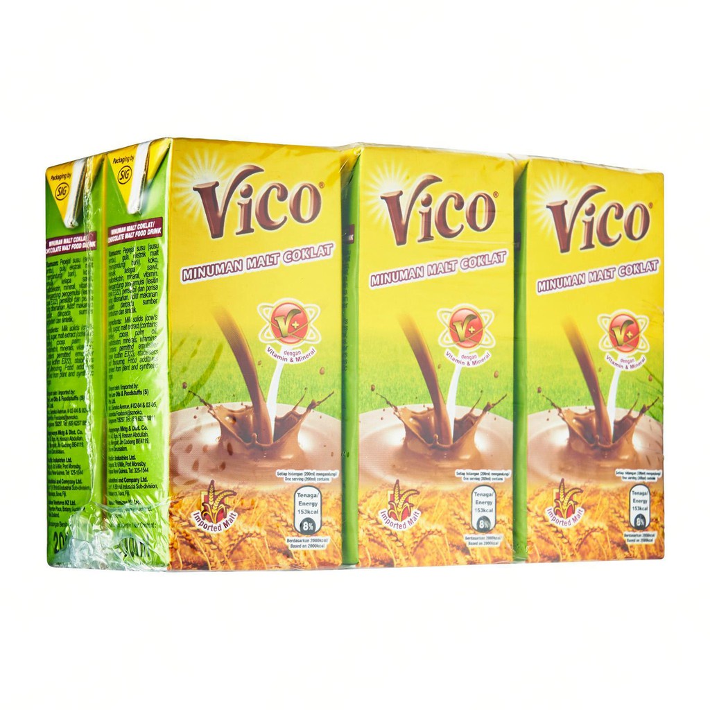 Vico Chocolate Malt UHT Drink (200ml x 6Pcs) | Shopee Malaysia