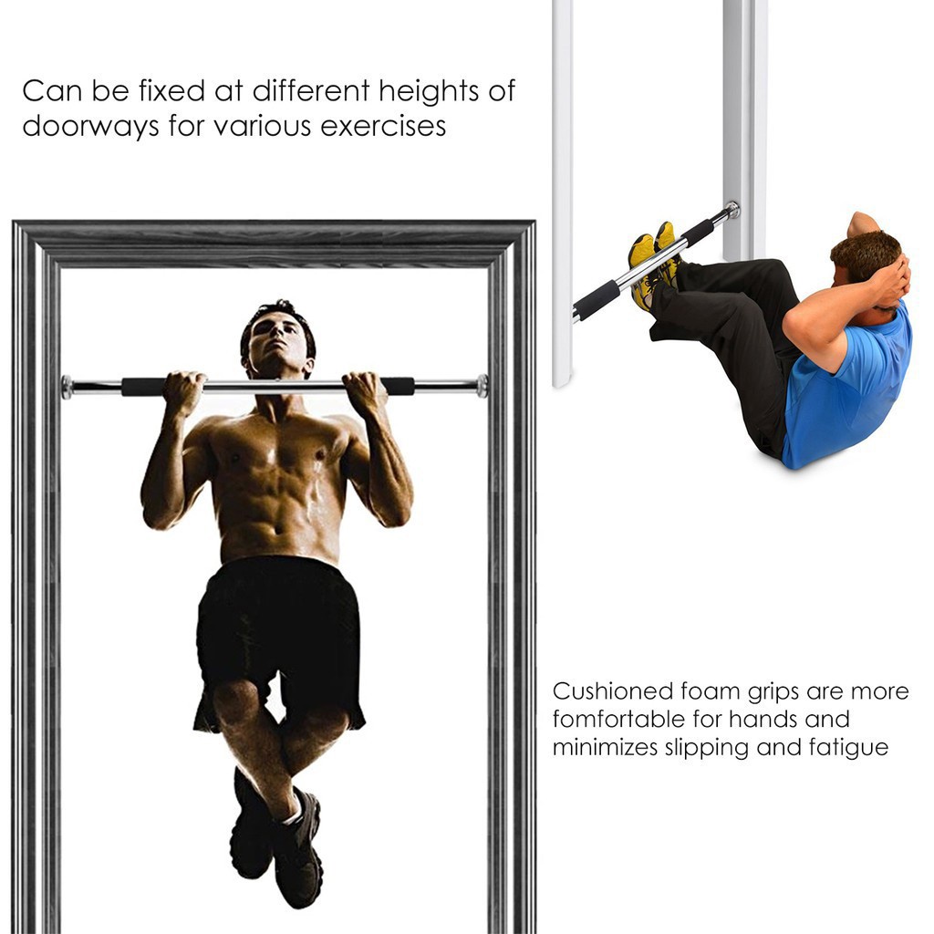 Door Way Pull Chin Up Bar Indoor Fitness Workout (62-130cm) Pull Up Bar ...