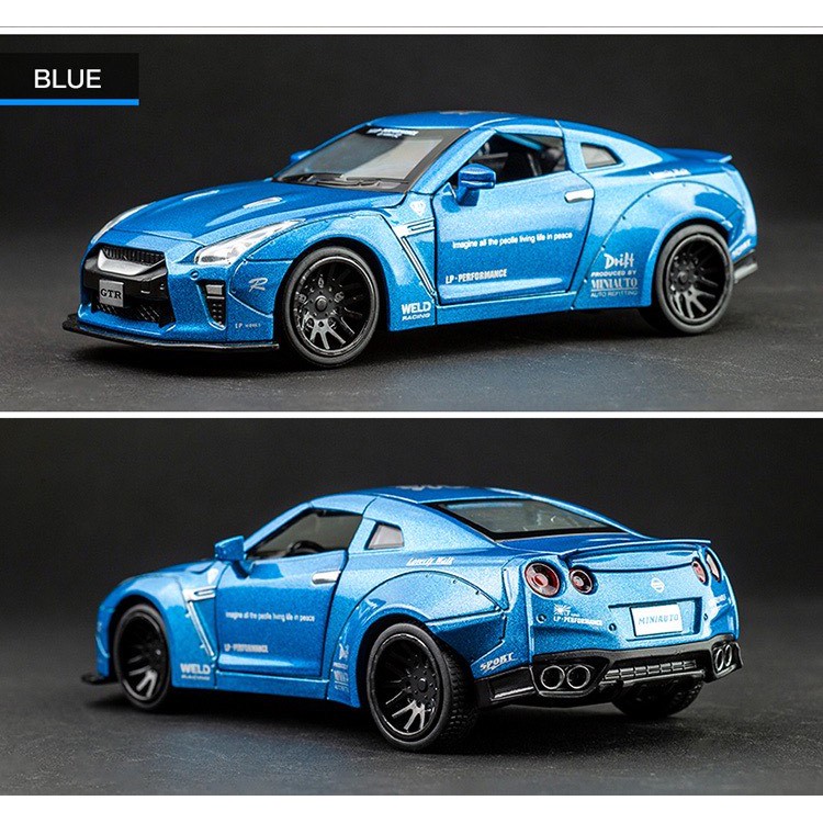 1:32 Nissan GTR R35 Diecast Alloy Car Model With Lights GTR Skyline ...