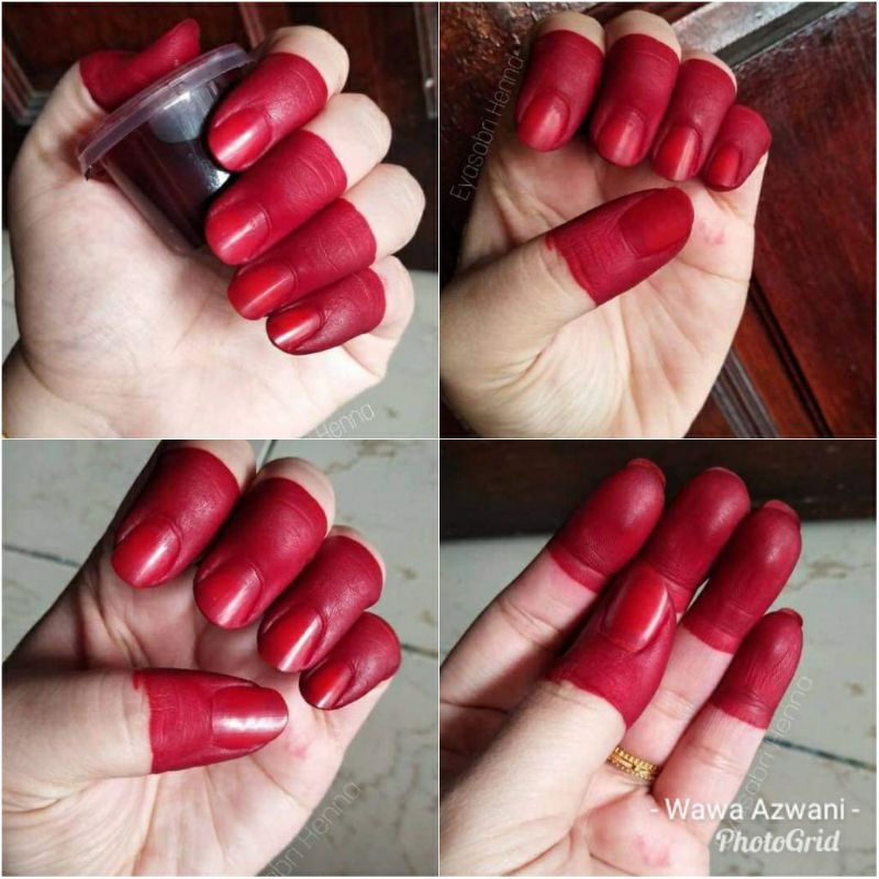 Stiker Inai Set Combo 4 In 1(set lengkap 1 set stiker 2inai celup 1inai ...