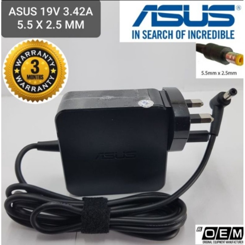 Asus A555L Laptop Notebook Charger Adapter Adaptor 19V 3.42A 65W Pin ...