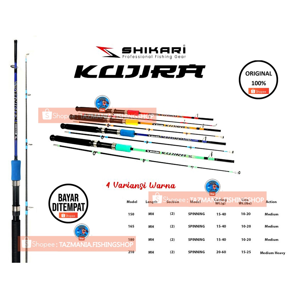 Shikari kujira solid fiber fishing rod 180cm | Shopee Malaysia
