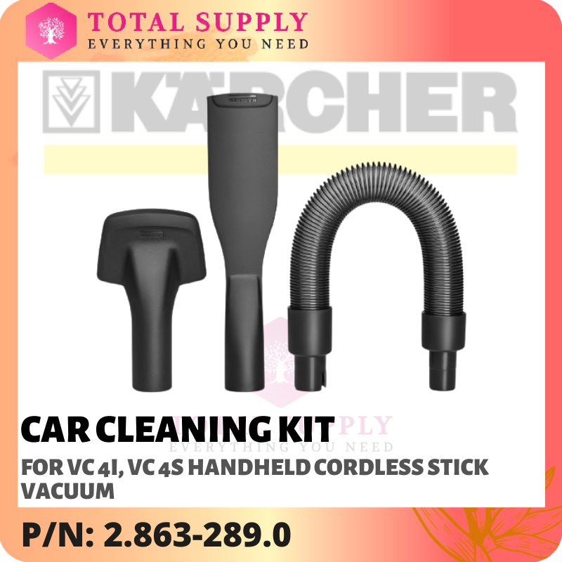(SET 1) KARCHER CAR CLEANING KIT FOR FOR VC 4I, VC 4S HANDHELD CORDLESS ...