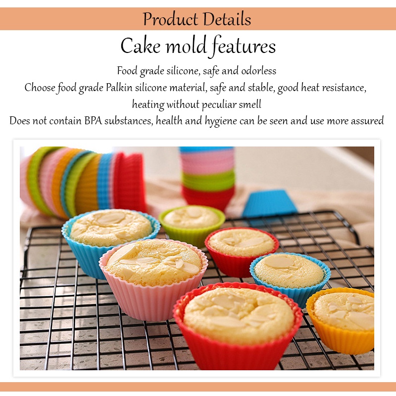 [Little B House] Reusable Silicone Muffin Cupcake Jelly Mold Baking ...