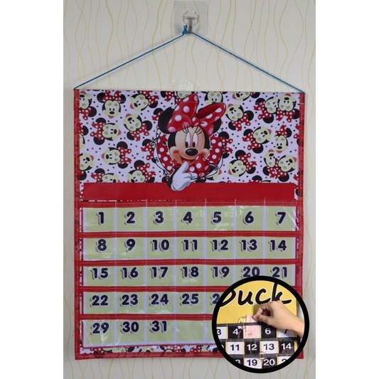 Red White Mickey Mouse Pattern Money Saving Calendar | Shopee Malaysia