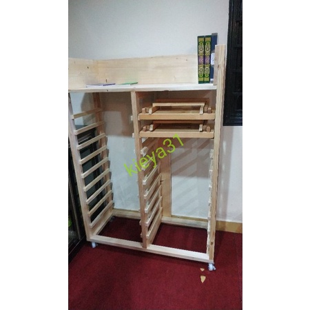 RAK REHAL AL QURAN KAYU GETAH( UNTUK 20 REHAL BESAR)(RAK TANPA REHAL ...