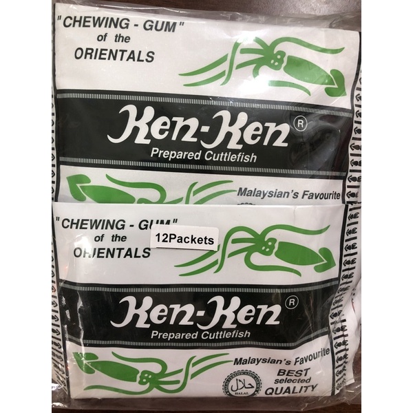 ken ken sotong prepared cuttlefish 12 packets chewing gum of the ...