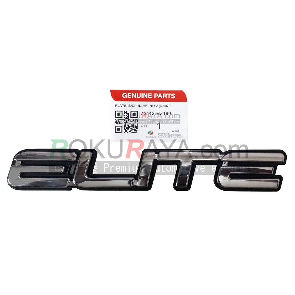 Perodua Viva Elite Original Genuine Parts Car Rear Back Emblem Logo ...