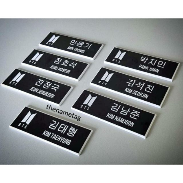 BTS NAMETAG (KPOP GROUP) | Shopee Malaysia