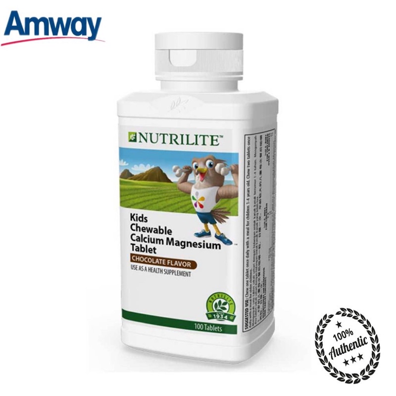 Amway - Nutrilite Kids Chewable Calcium Magnesium 100 tablets | Shopee ...