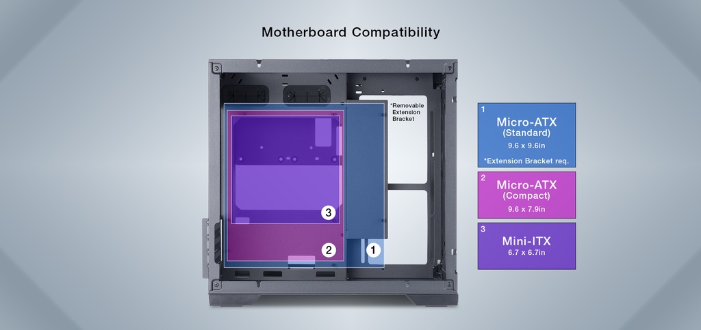 TECWARE VXM/VXM2 Dual Chamber mATX Case - Tool-less Panel Design ...