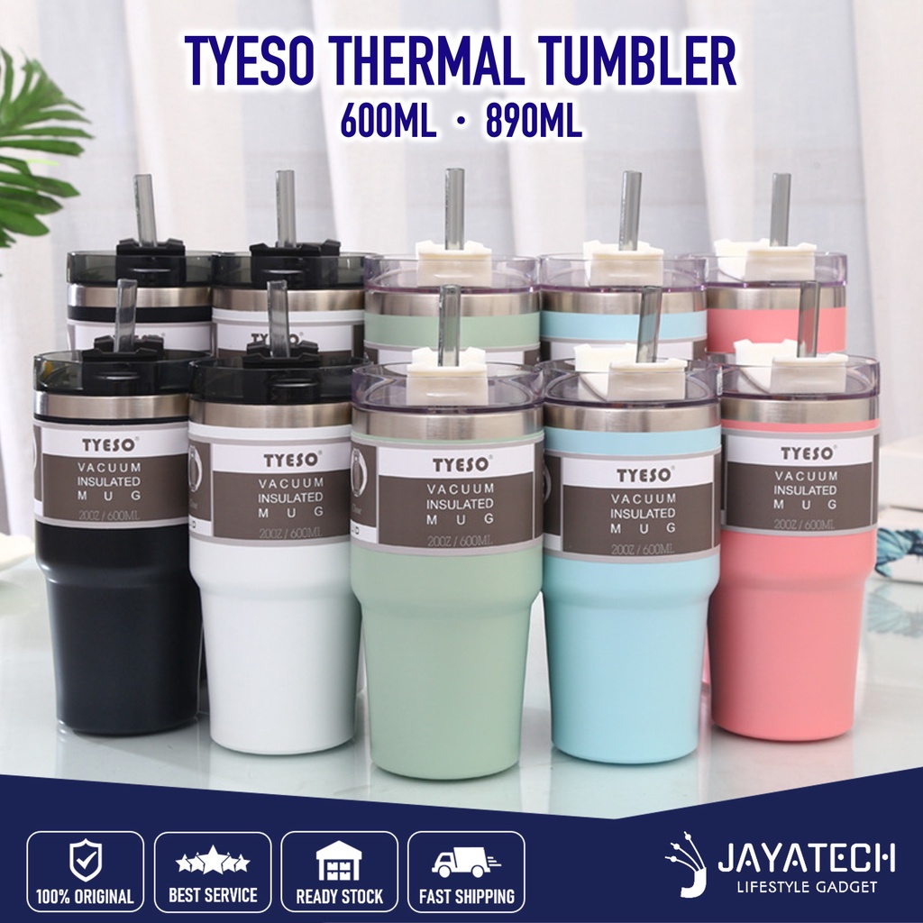 TUMBLER THERMAL CUP WITH STRAW 304 STAINLESS STEEL THERMOS CUP AIR ...