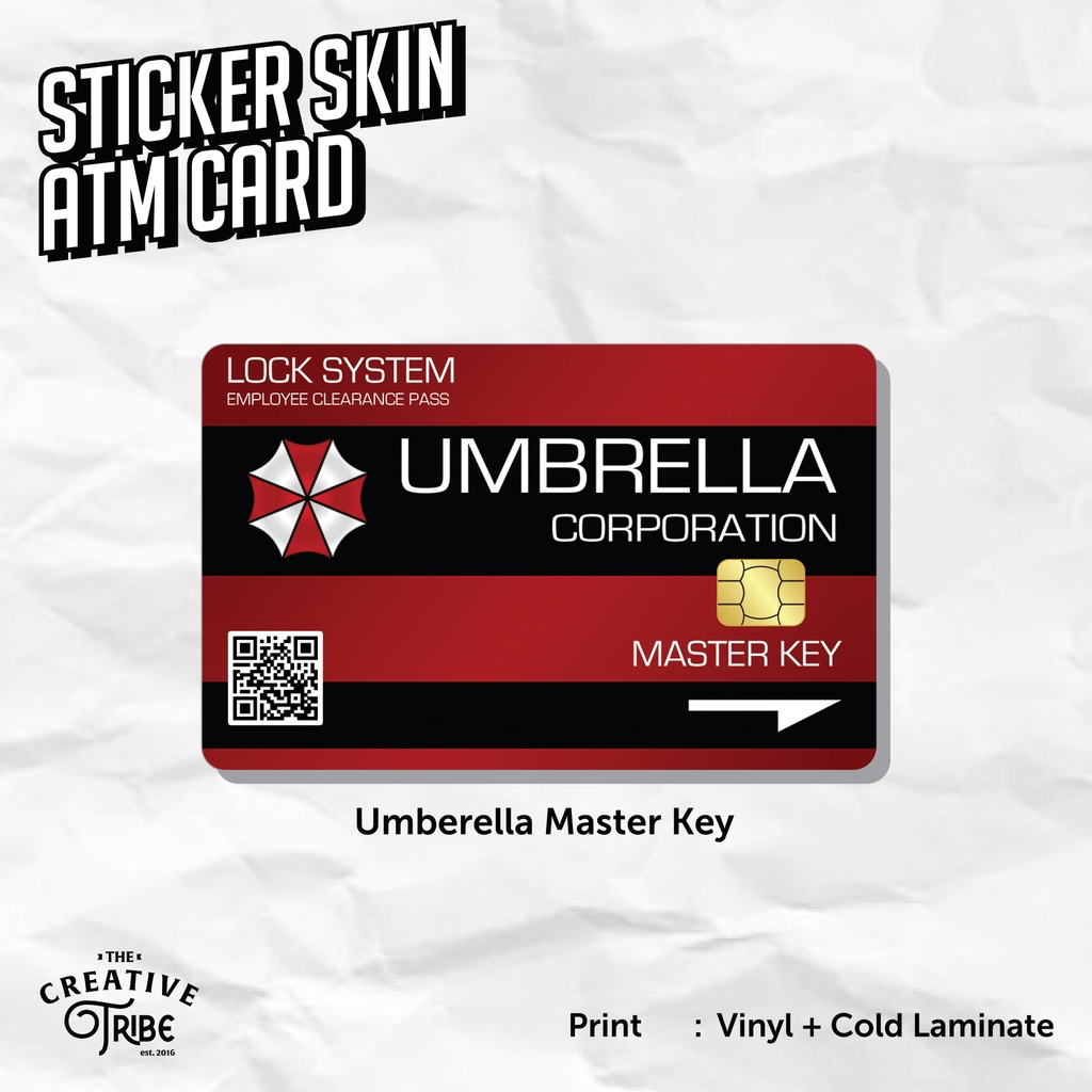 Umberella Master Key - Skin Card Sticker - Vinyl ATM Debit Credit ...